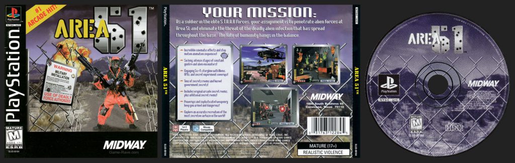 Area 51 - game-rave.com - Every USA PlayStation Game Ever Made