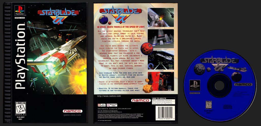 Starblade Alpha - game-rave.com - Every PSX Long Box Game