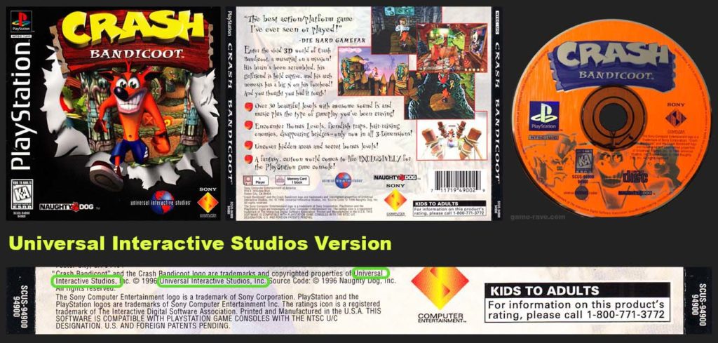 Crash Bandicoot - game-rave.com - PlayStation Collector's Site