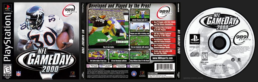 NFL GameDay 2000 - game-rave.com - PlayStation Football Games