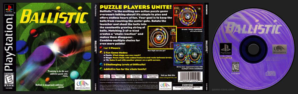 Ballistic - game-rave.com - Every PlayStation Puzzle Game