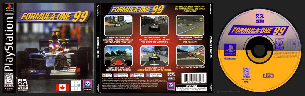Formula One 99 - game-rave.com - Every PlayStation Racing Game