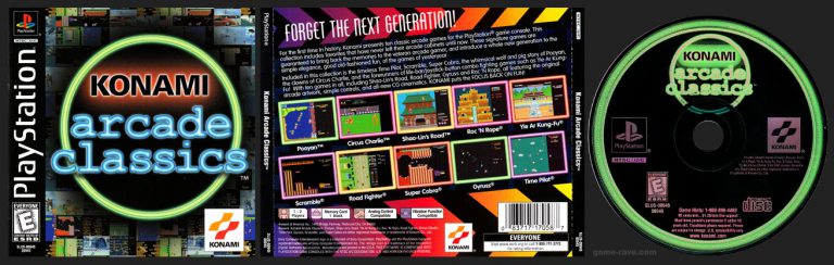 Konami Arcade Classics - game-rave.com - Every PlayStation Compilation