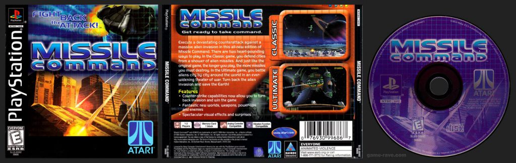 Missile Command - game-rave.com - Every PlayStation Atari Game