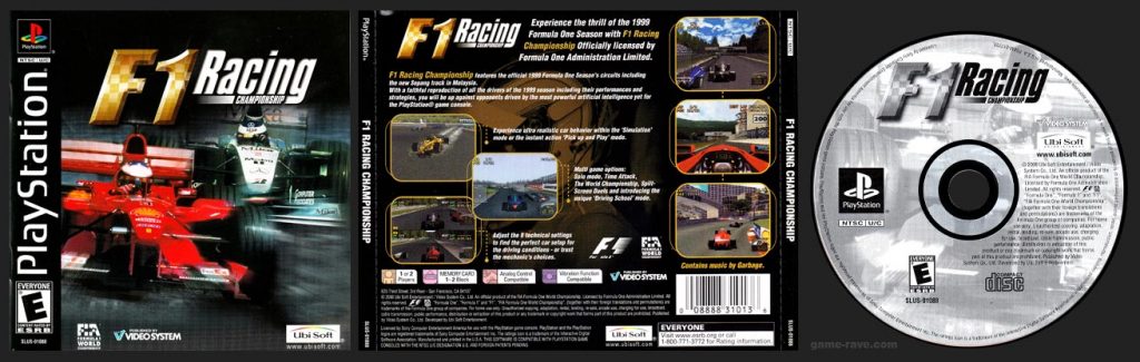 F1 Racing Championship - game-rave.com - PlayStation Formula 1 Racers