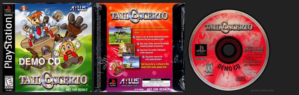 Tail Concerto Demo CD - game-rave.com - PlayStation Bandai Games