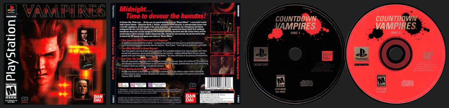 Countdown Vampires - game-rave.com - Bandai PlayStation Games