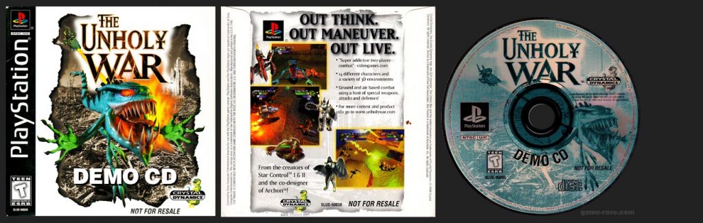 Unholy War, The Demo CD - game-rave.com - PlaySTation Samplers