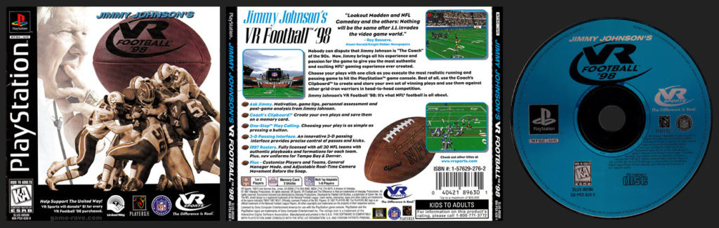 Jimmy Johnson’s VR Football ’98 - game-rave.com
