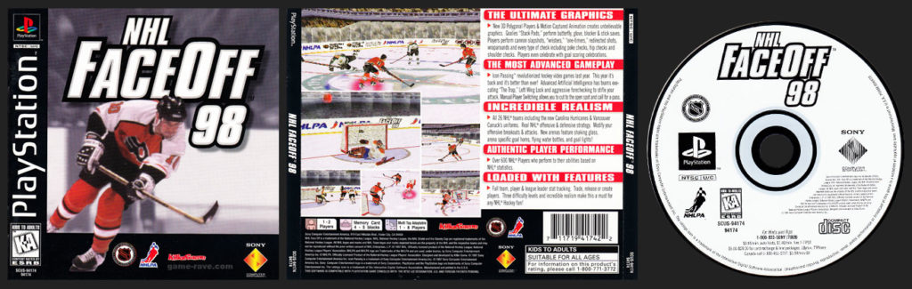 NHL Face Off 98 - game-rave.com - Hockey Games on the PlayStation