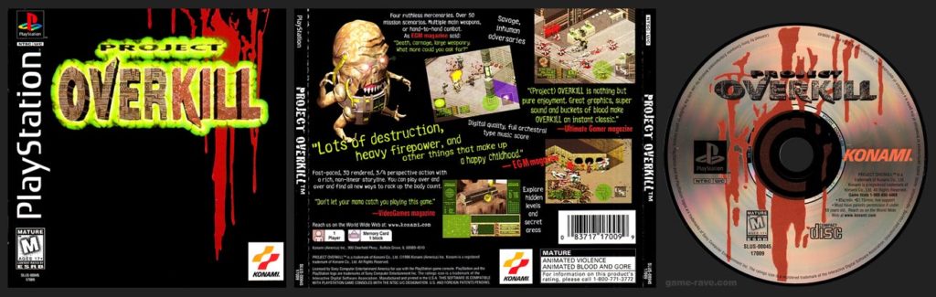Project Overkill - game-rave.com - Konami Games on PlayStation