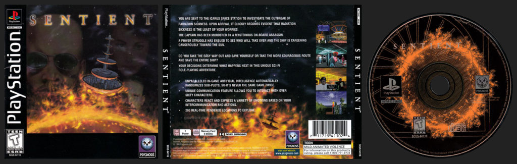 Sentient - game-rave.com - Psygnosis PlayStation Games