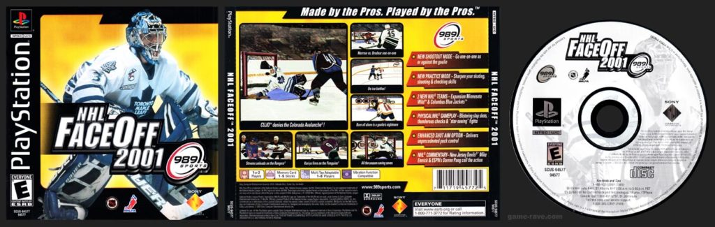 NHL Face Off 2001 - game-rave.com - PlayStation Hockey Games