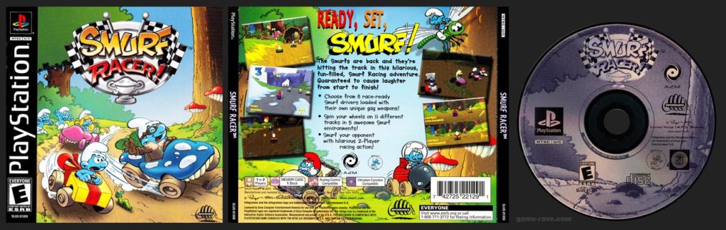 Smurf Racer - game-rave.com - PlayStation Smurf Games