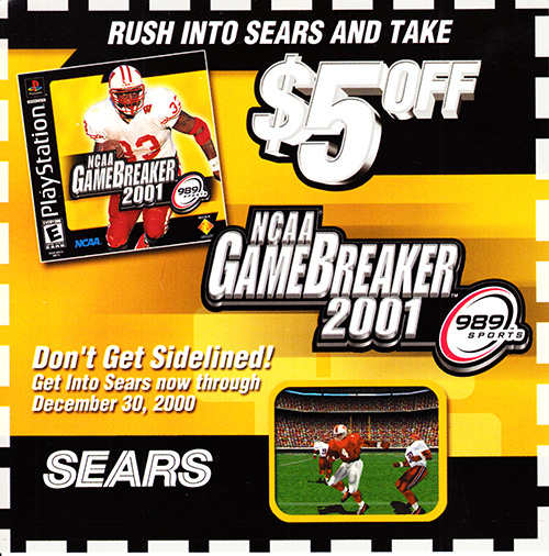 NCAA Game Breaker 2001 Demo Disc - game-rave.com